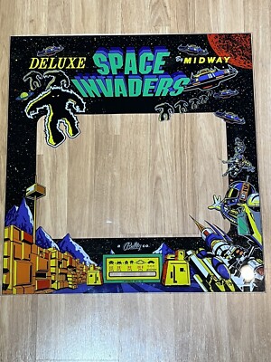 Vintage Space Invaders 1980’s Arcade Bally Midway Monitor Screen Bezel ...