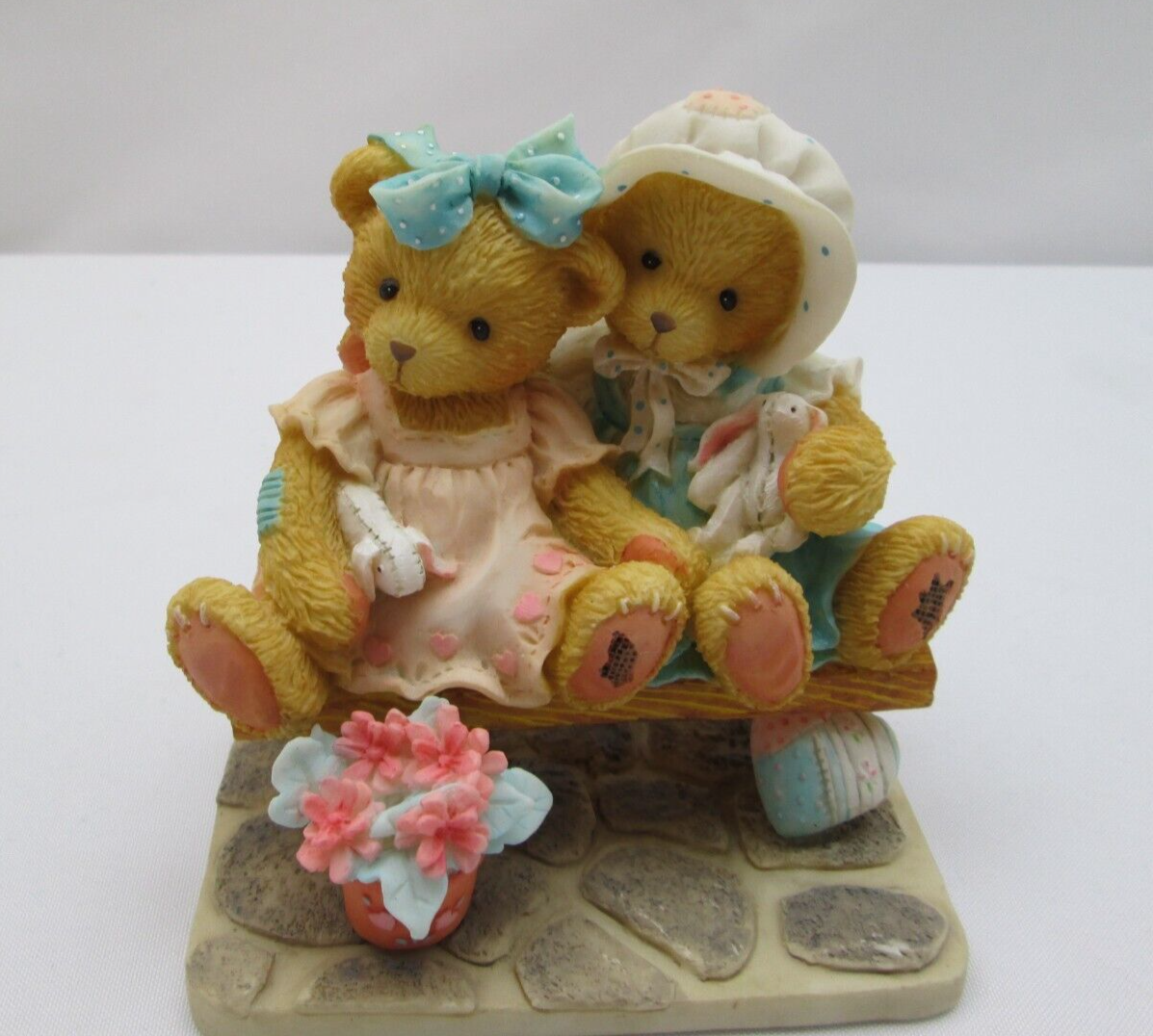 Cherished Teddies Bear Figurine 1992 Tracie And Nicole # 911372 | eBay