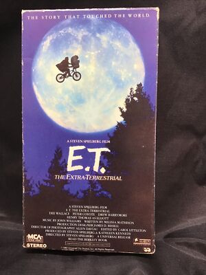 E.T. The Extra-Terrestrial VHS Video Cassette 1988 Rare Green Tape VTG ...