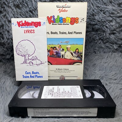 Kidsongs View-Master Video VHS Tape 1986 Music Cars Boats Trains and ...