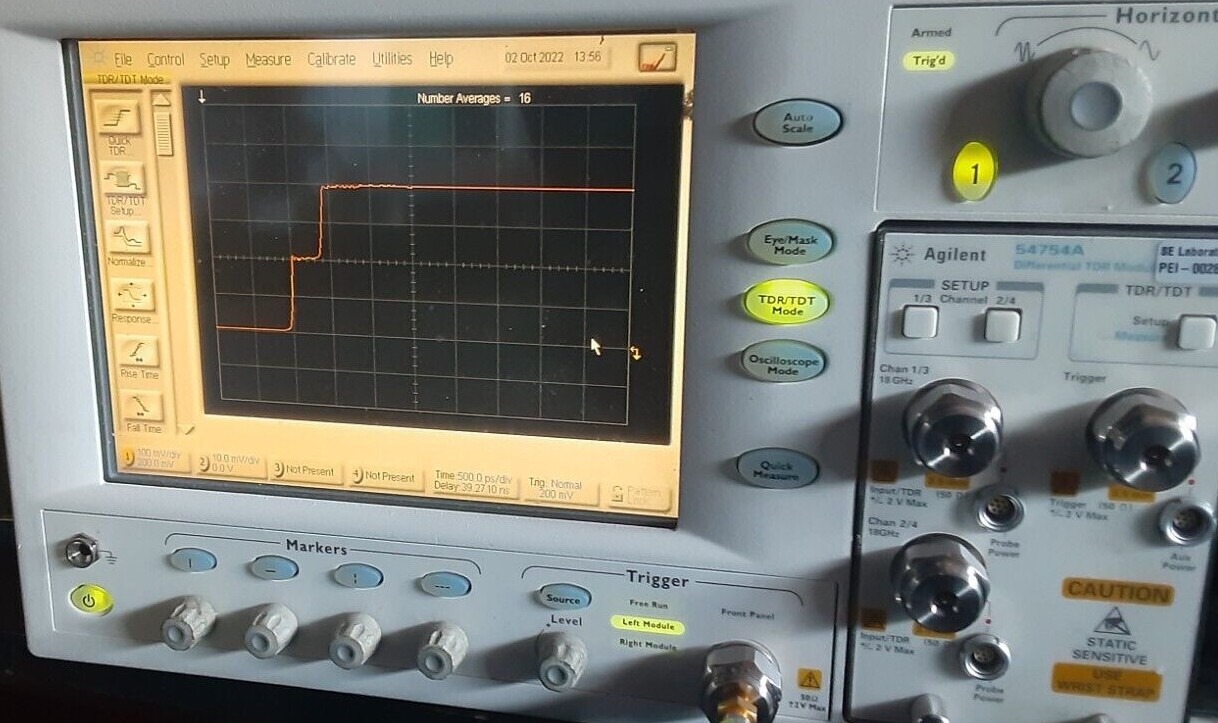 AGILENT 54754A Differential TDR Module ONE CHANNEL IS NOT WORKING ...