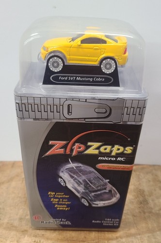 Zip Zaps Micro RC Ford SVT Mustang Cobra Yellow Car 2002 Factory Sealed ...