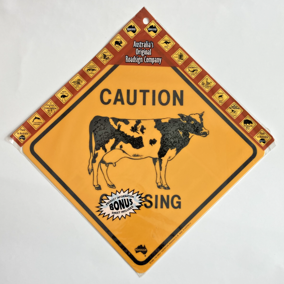 CAUTION Cow Crossing - The Great Australian Road Sign Co - Medium | eBay