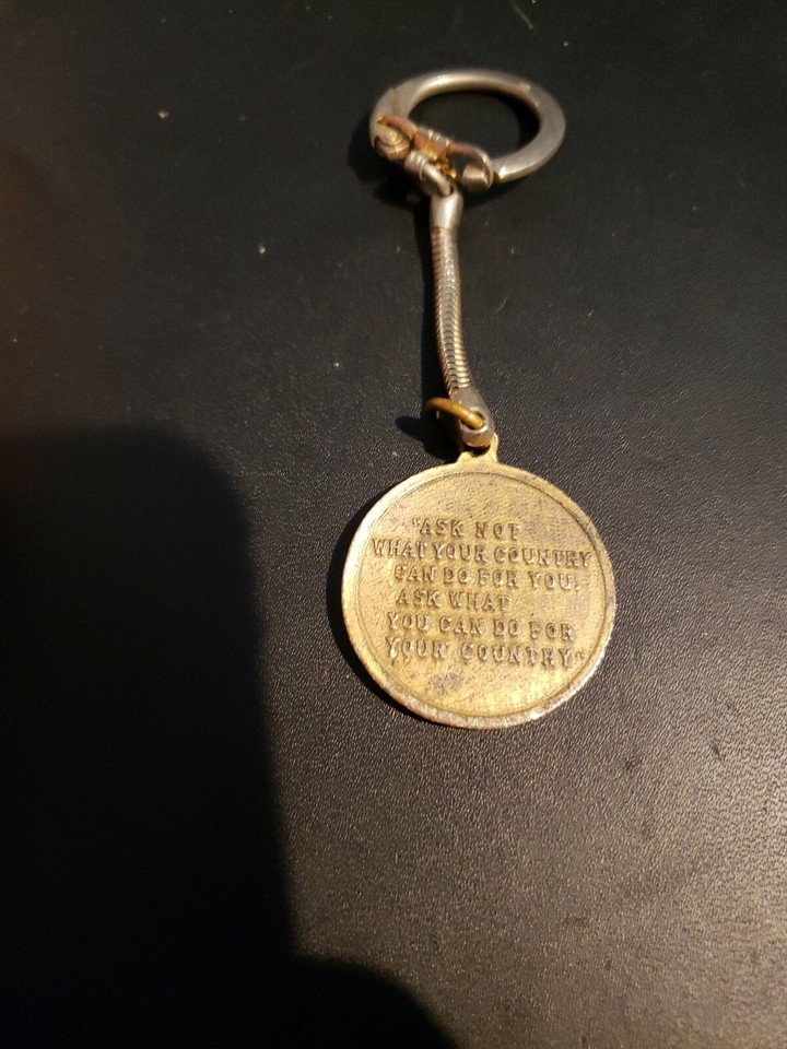 Vintage Keychain JFK John F Kennedy. "Ask Not What Your Country Can Do ...
