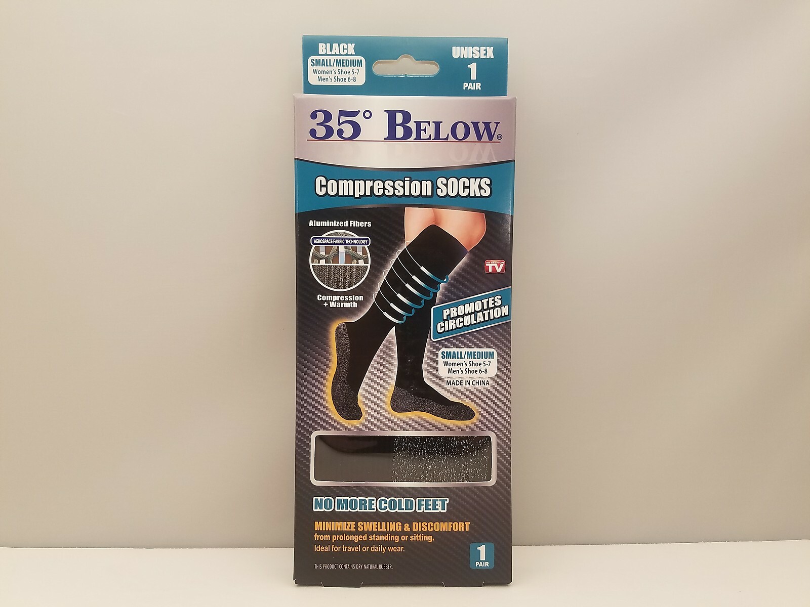 35° | 35 DEGREE BELOW SOCKS | Small/Medium | Black | Unisex | 1 Pair ...