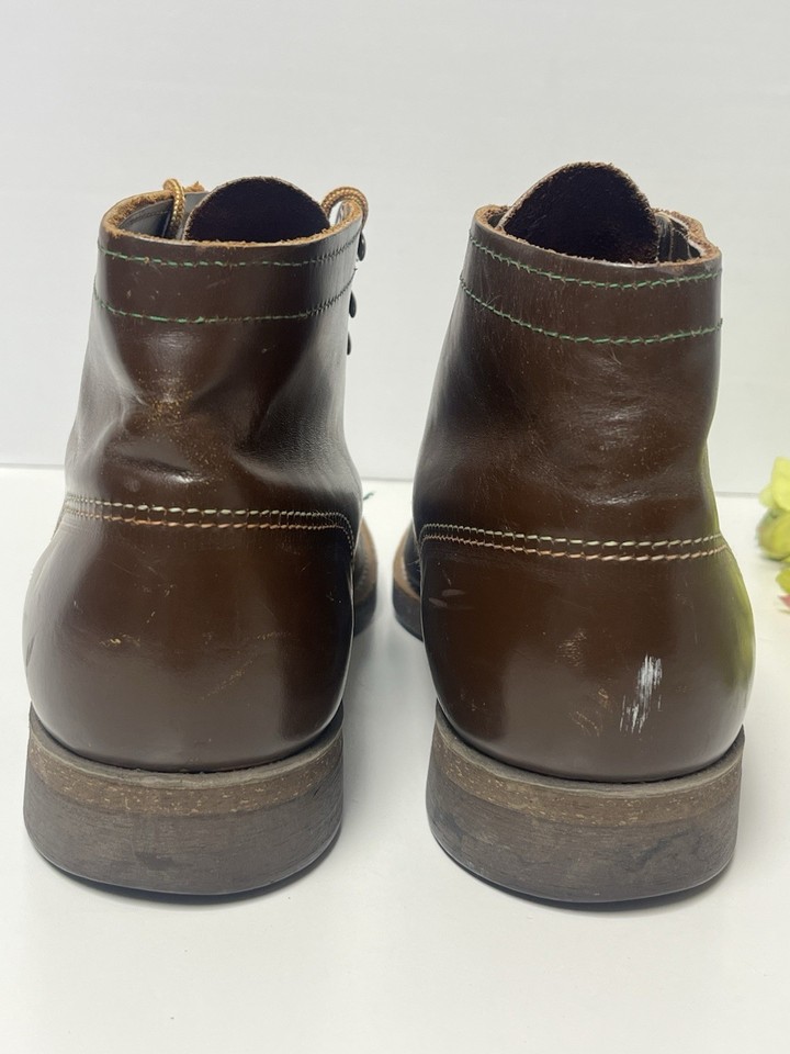 VTG Leather Work Boots Vulcan Sole Size 9.5. | eBay