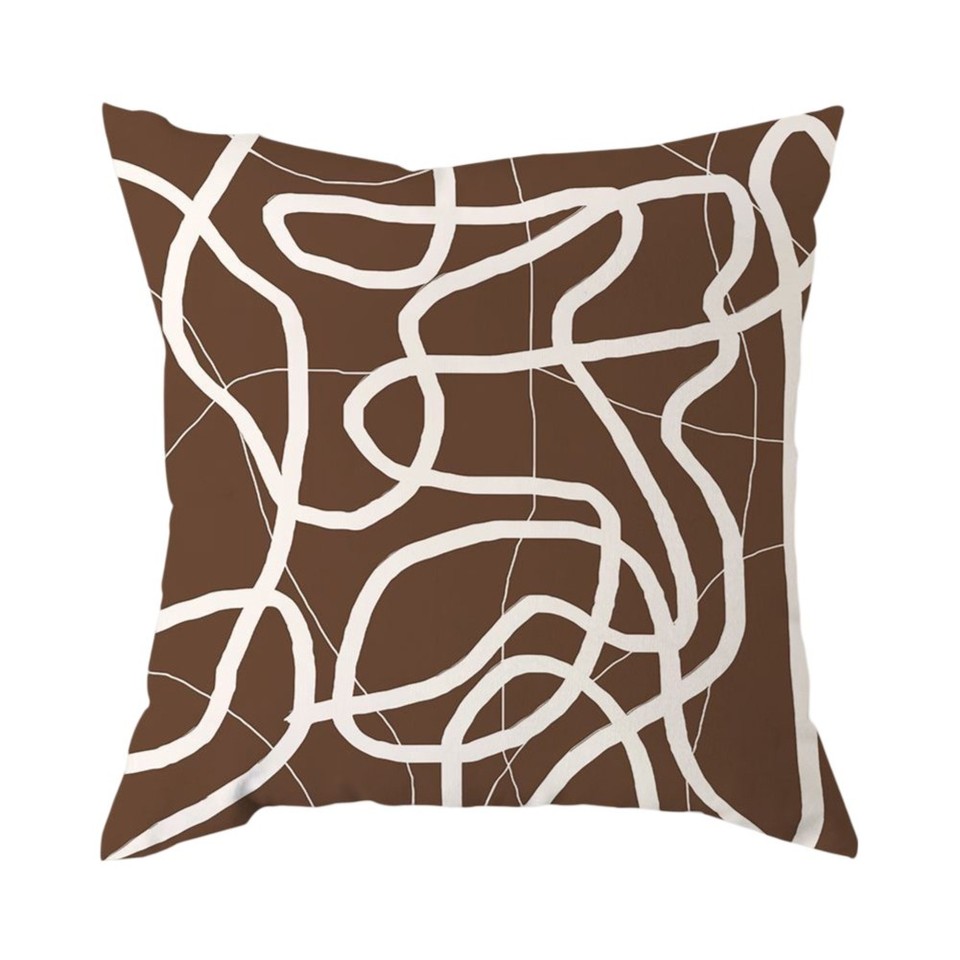Minimalist Abstract Geometric Pattern Pillowcase for Sofa or Chair Use ...