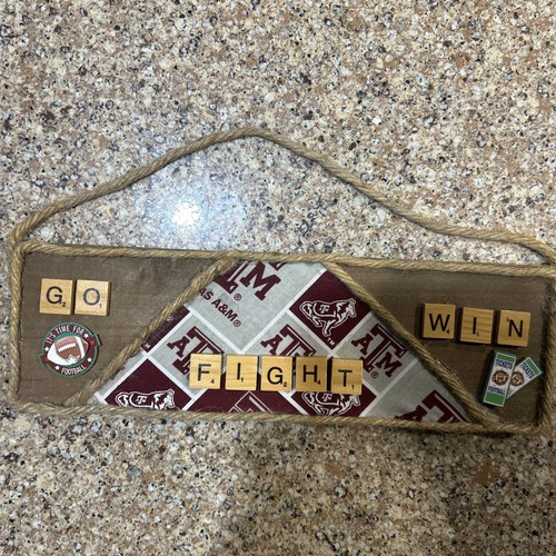 Texas A&M Aggies Football Sign *Handmade* 4x12.5 Inches | eBay