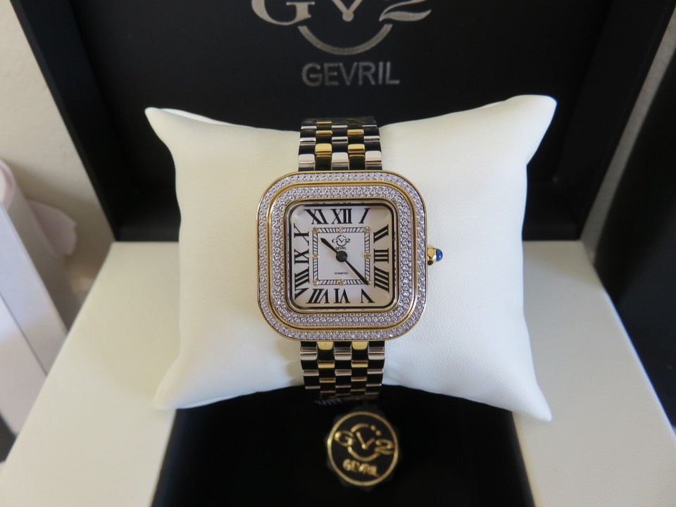 Gv2 By Gevril Women's 12133B Bellagio Swiss Movement Diamond Two-Tone ...