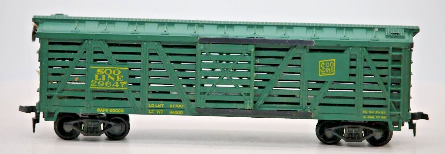 LIFE LIKE HO SCALE FREIGHT CAR SOO LINE LIVESTOCK CAR 29647 1:87 Gauge ...