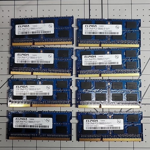 Elpida 2GB 2RX8 PC3 - 10600S-9 Laptop RAM Memory - BULK LOT 🏆 | eBay ...
