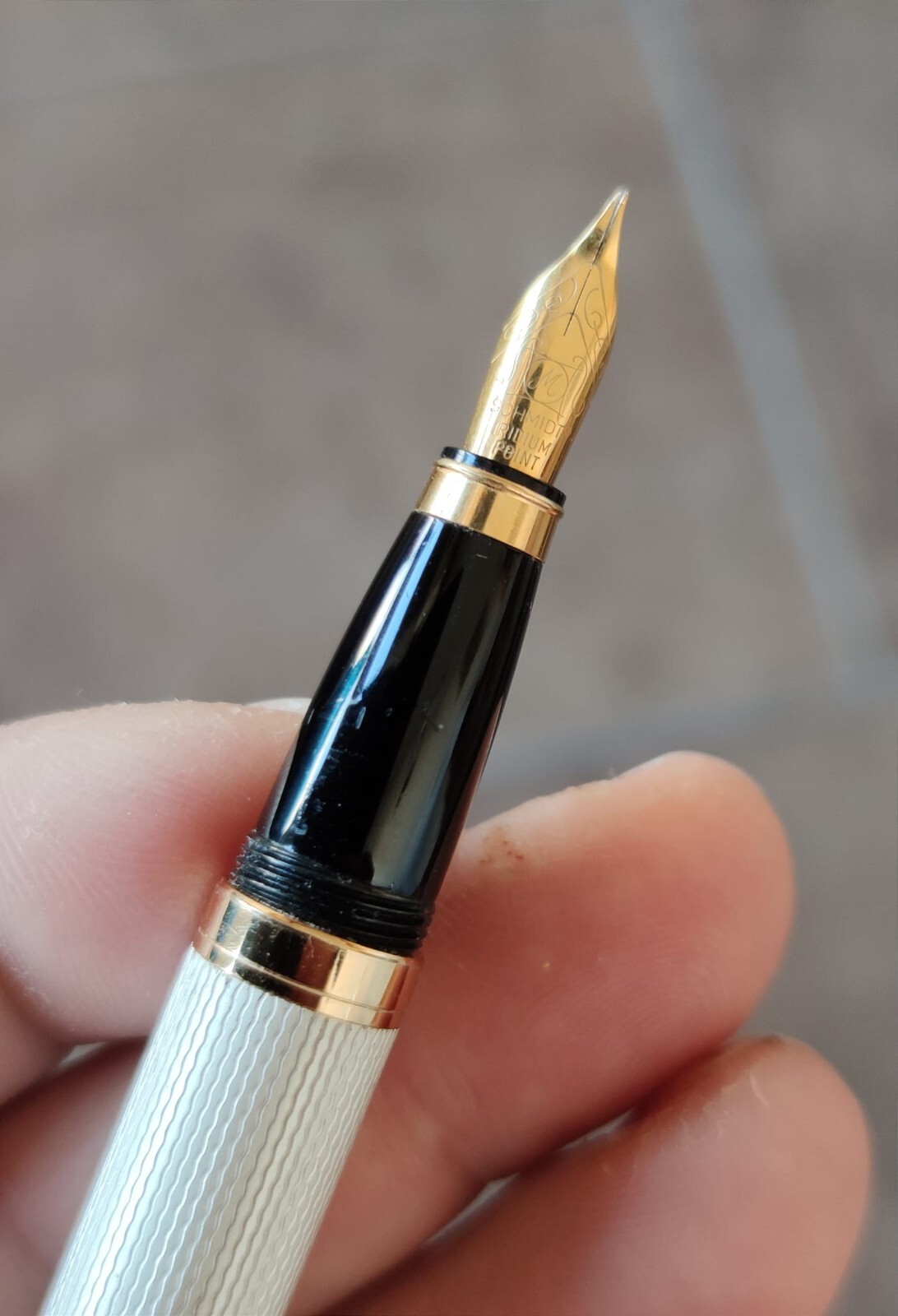 🔴Luxuriously made fountain pen SCHMIDT w/gold plated M nib - No cap🔴 | eBay