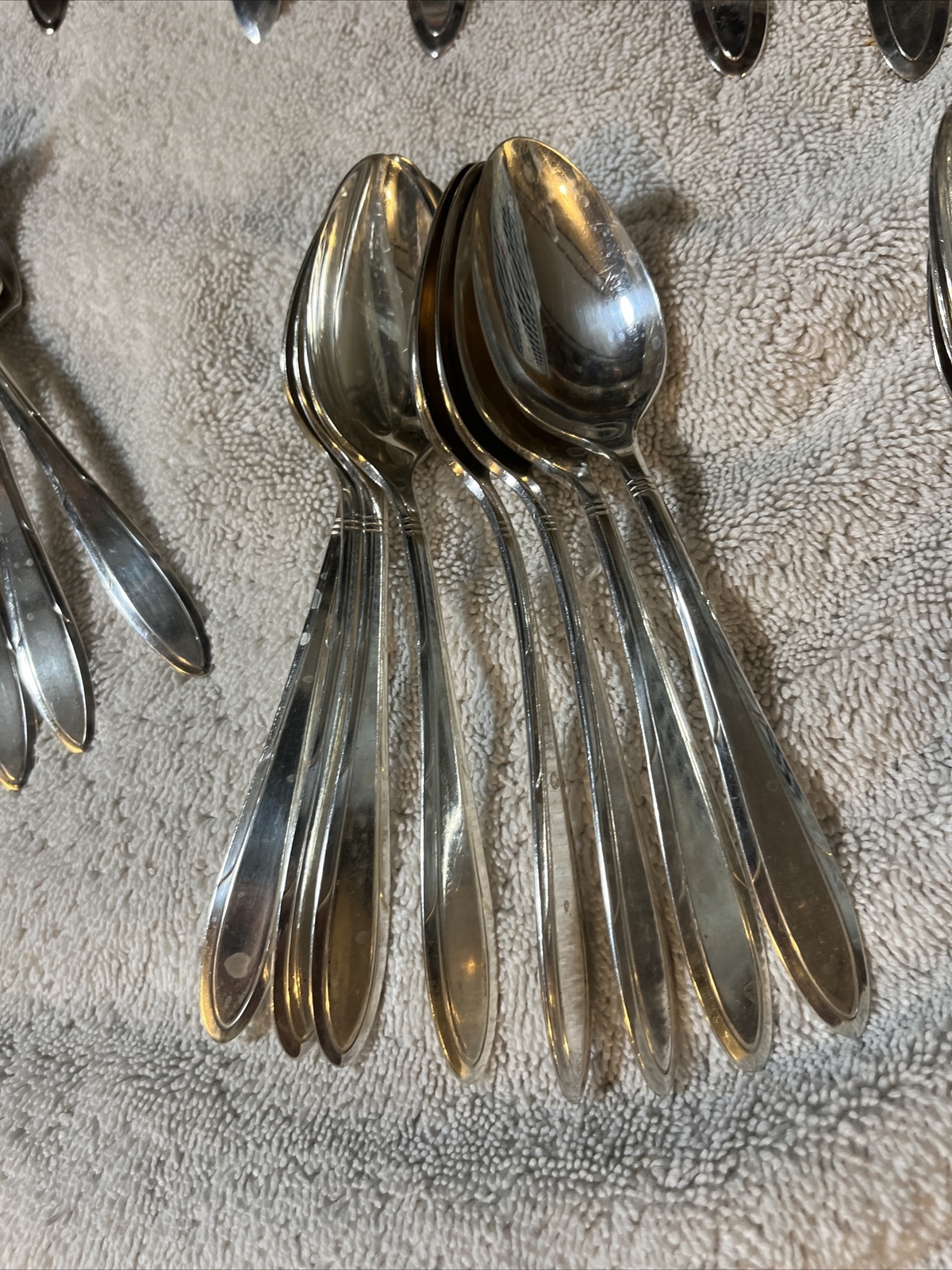 56 pc set Art Deco 1937 Nobility Plate Silverplate Flatware REVERIE ...