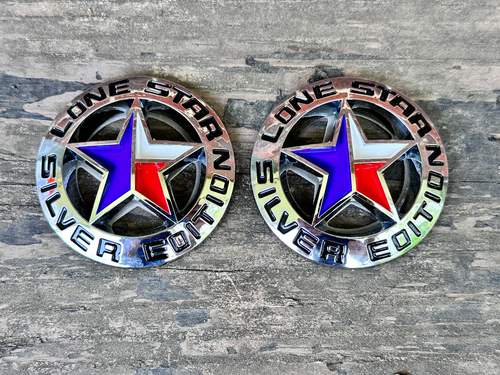 2pcs Chrome Lone Star Texas Edition Car Trunk Emblem Badge Decal ...