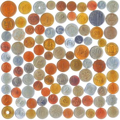 100 COINS FROM DIFFERENT COUNTRIES. WORLD MONEY COLLECTION. COLLECTIBLE ...