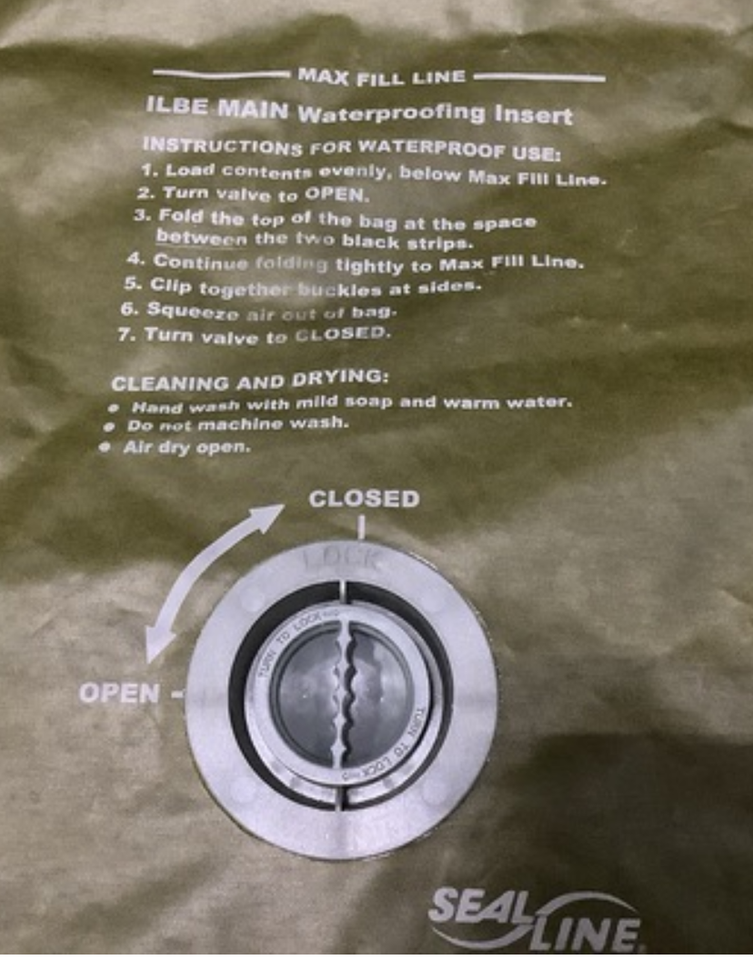 2 Pack USMC Seal Line ILBE WATERPROOF LINER Dry Bag for ASSAULT PACK ...