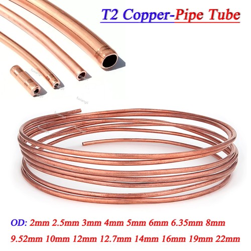 Microbore Copper Pipe Tube T2 99.9% Pure Refrigeration Coil Soft OD ...