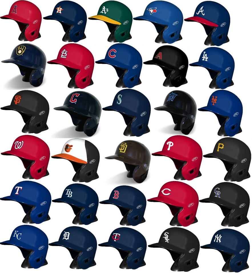 Rawlings Baseball S100 MLB Mini Batters Batting Helmet (PICK YOUR TEAM ...