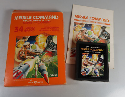 Atari 2600: MISSILE COMMAND With ORIGINAL BOX & Manual ACTUALLY TESTED ...