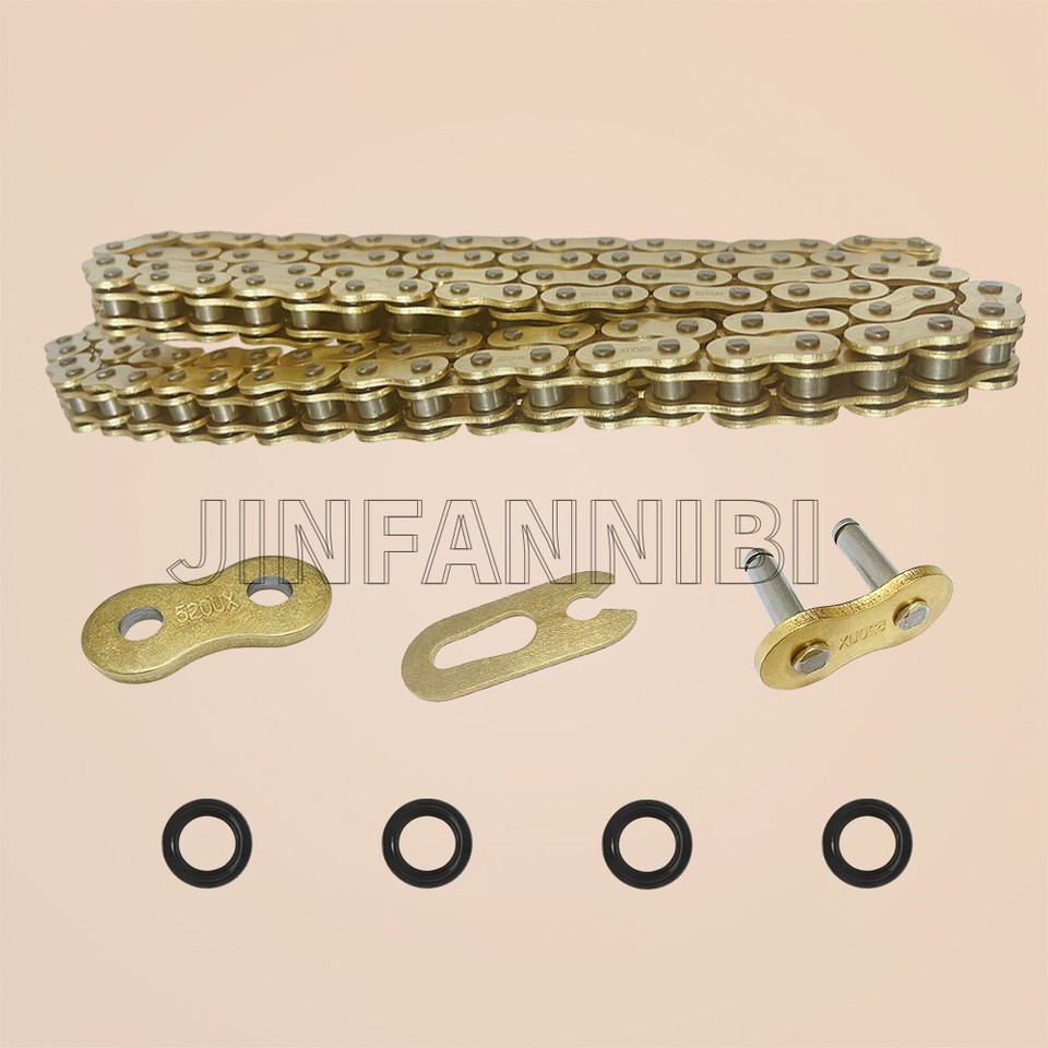 Gold 520 X-Ring Chain 112 Links With Connecting Master Link for ...