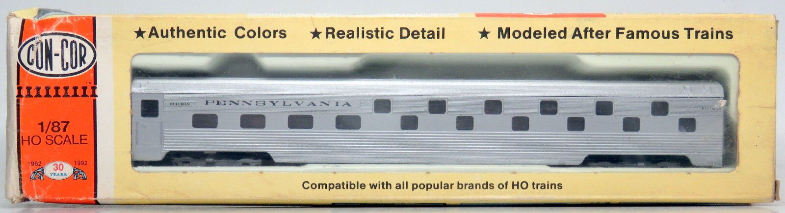 HO ConCor PENNSYLVANIA 85' Lightweight Duplex-Sleeper Passenger Car PRR ...