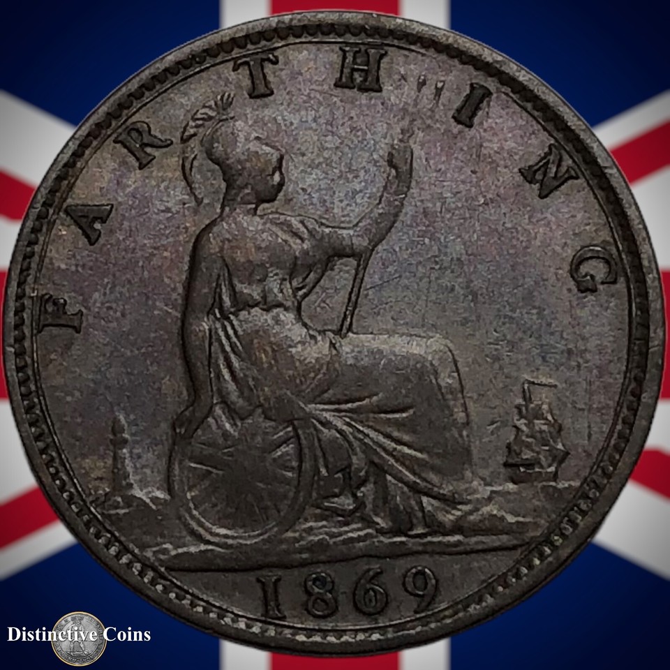 Great Britain 1869 Farthing 1/4d GB3637 | eBay