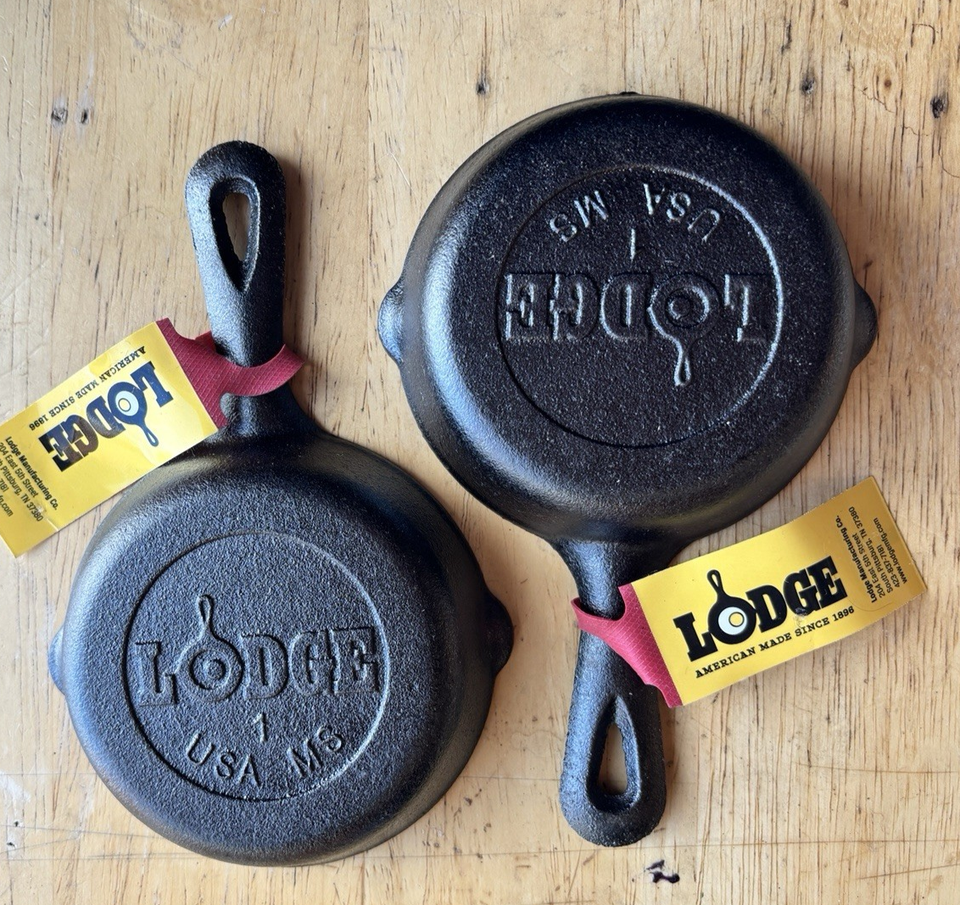 Lodge Cast Iron Mini 3 1/2” #1 Cast Iron Skillet Ashtray Lodge, Set of ...
