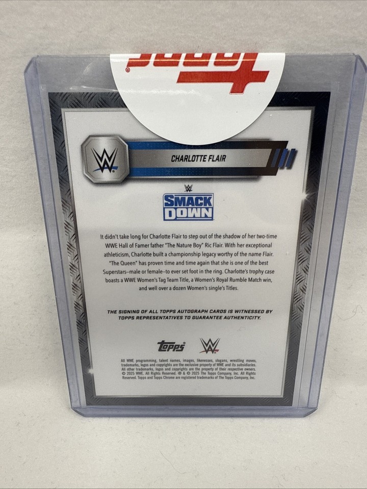 2025 Topps Chrome WWE Base Variation Gold Auto CHARLOTTE FLAIR #5/50 IN ...