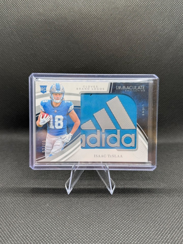 2025 Panini Immaculate Isaac Teslaa Glove Brand Logos Patch 3/15 SSP RC ...