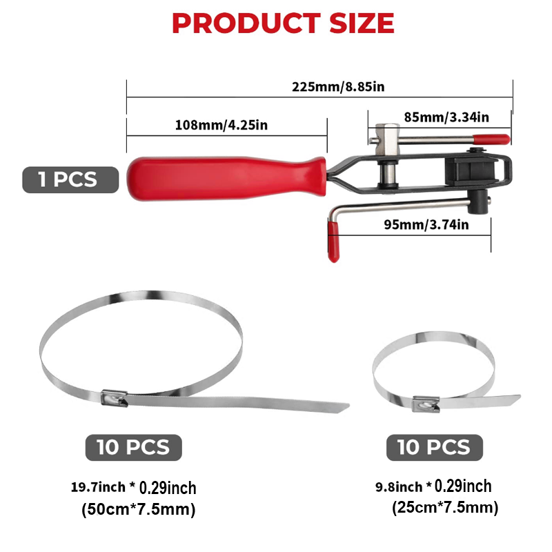 20Pack Universal Adjustable Axle CV Joint Boot Crimp Clamps W/ Clamp ...