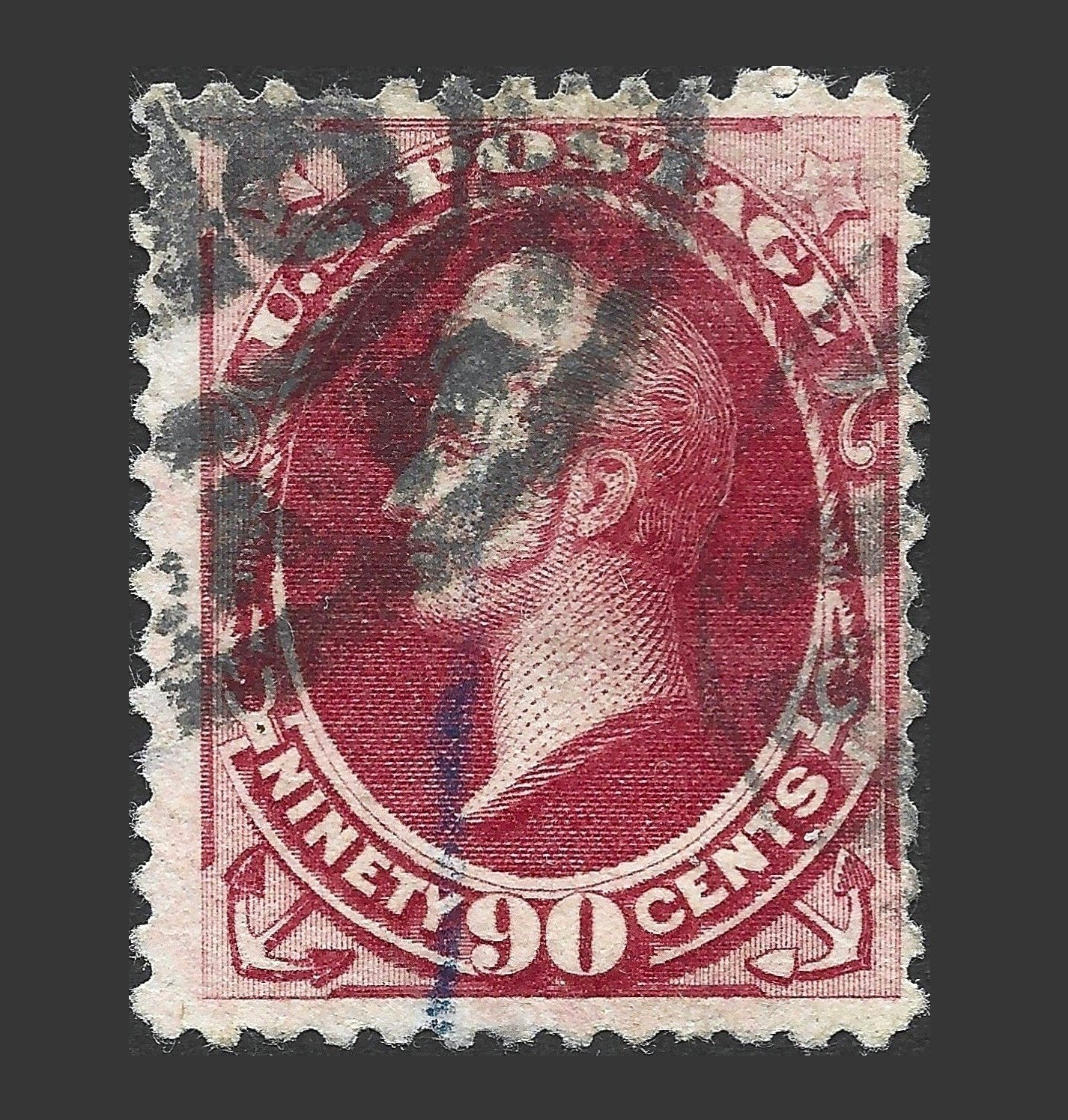 #191 Carmine Rose. Registry Cancel plus Blue Pencil "Way" Marking ...