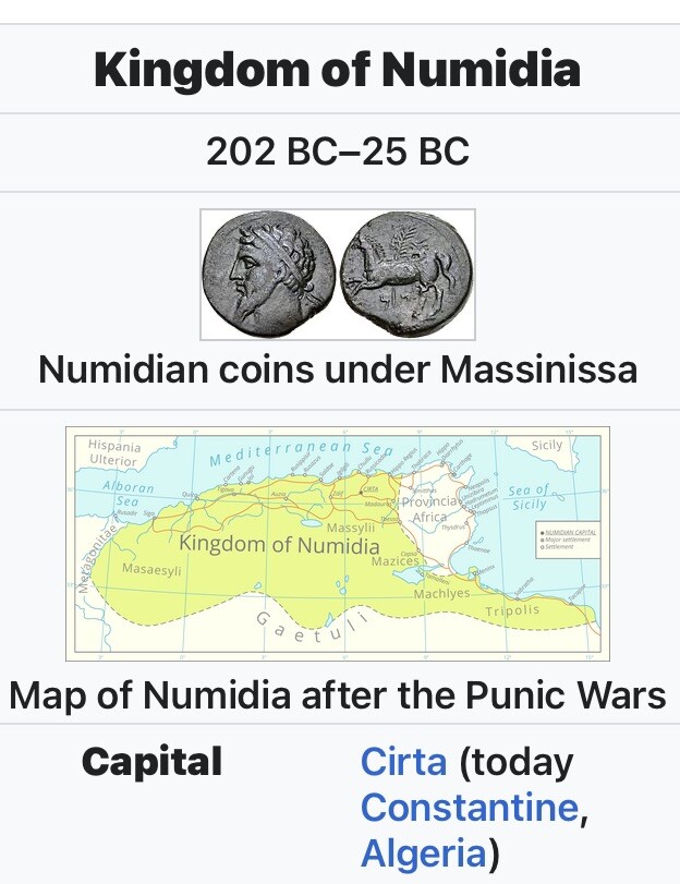 Numidian Empire Coin 208BC-118BC Punic War NGC Genuine Ancient Carthage ...