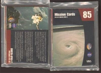 10 LOT 3 1/2 X 2 1/2" STS-85 NASA MISSION CARDS SPACE SHUTTLE SEALED IN ...
