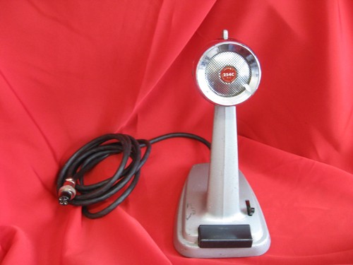 Vtg 1950's Turner 254C MCM Chrome Desktop art deco Microphone HAM Radio ...