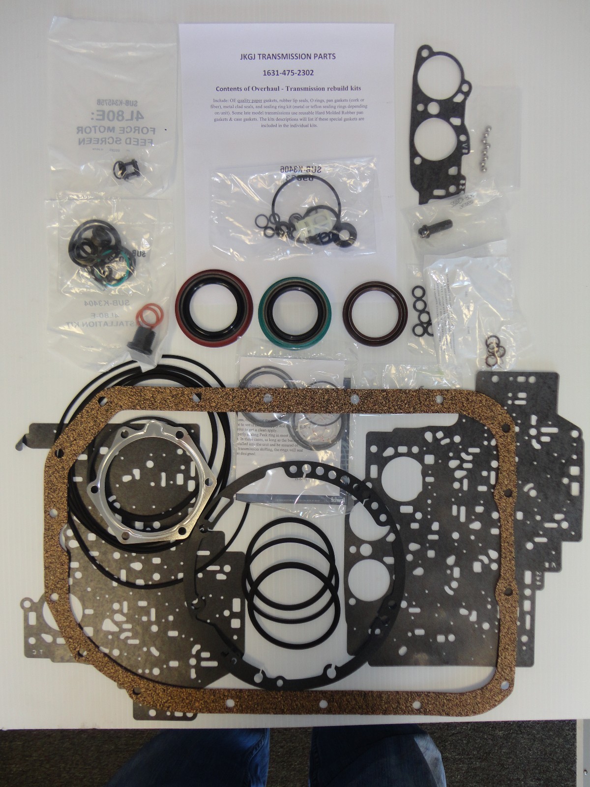 U140E, U140F, U240E, U241E 2000 & UP OVERHAUL KIT WITHOUT BONDED ...