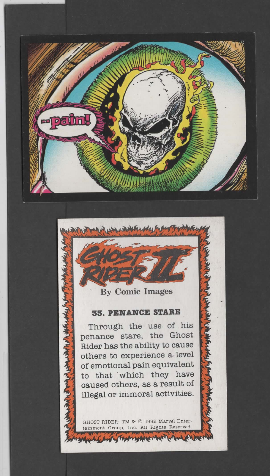 1992 Ghost Rider II Trading Card #33 Penance Comic Images HIGH QUALITY ...