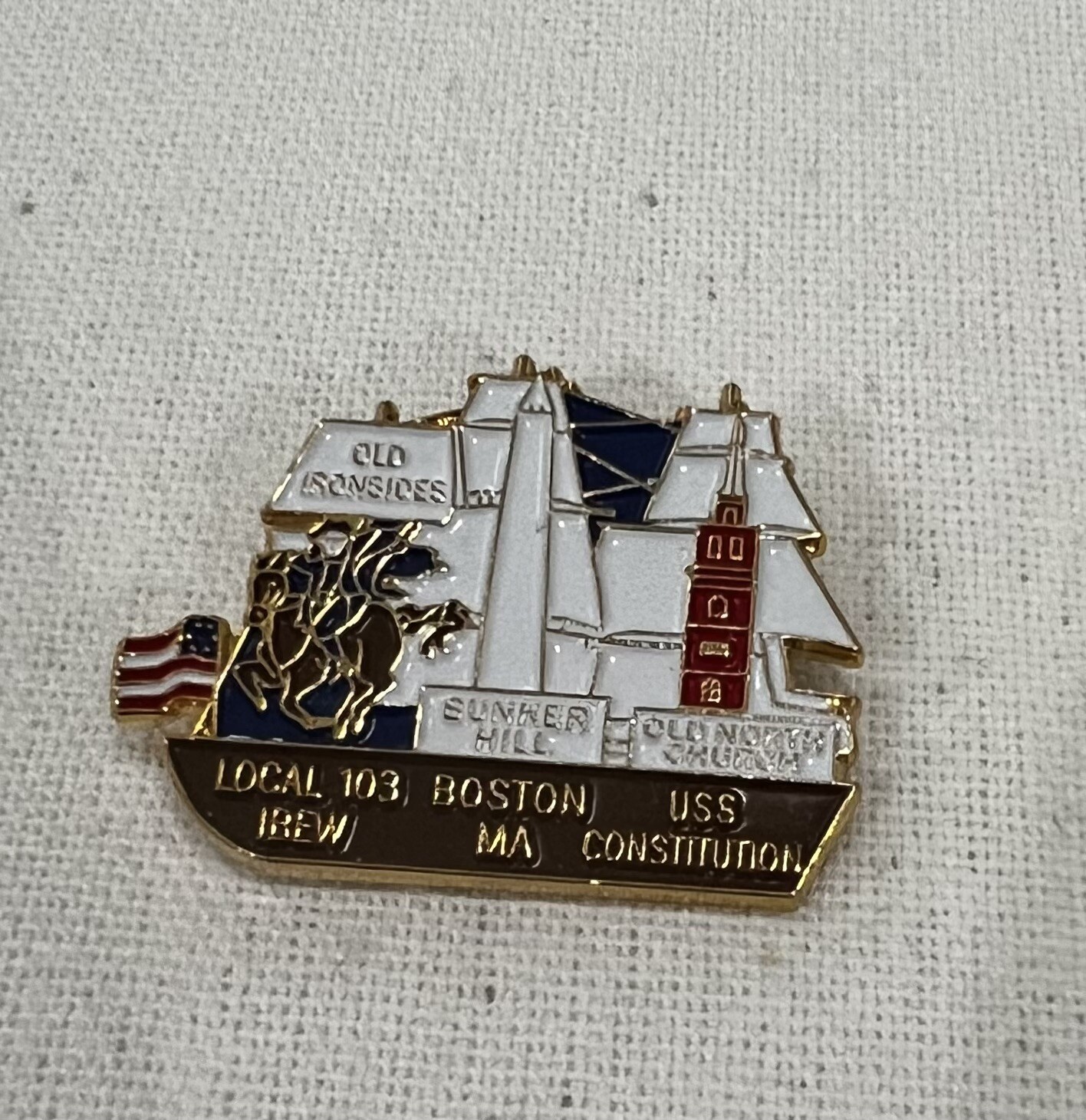 IBEW LOCAL 103 PIN “ Old Iron Sides” | eBay