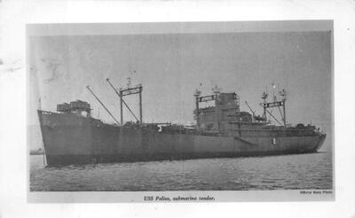 RPPC USSPELIAS SUBMARINE TENDER SHIP WW1 MILITARY REAL PHOTO POSTCARD ...