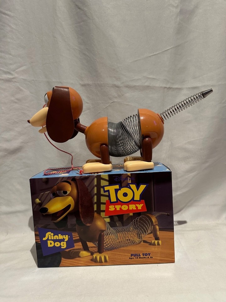 VINTAGE Disney Pixar TOY STORY SLINKY DOG PULL TOY 1995 Original 1st ...