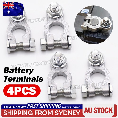 4pcs DC 12V-24V Car Battery Terminals Positive Negative Connectors ...