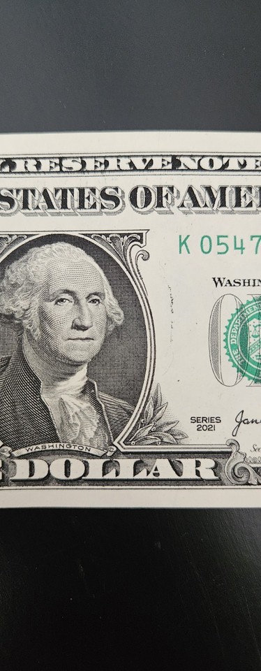 UNCIRCULATED 2021 ONE ($1) DOLLAR STAR NOTES FROM BANKSTRAP 05477062 ...