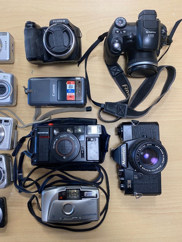 JOB LOT Untested Cameras: 25 x Digital, Analogue & Camcorders + 5 ...