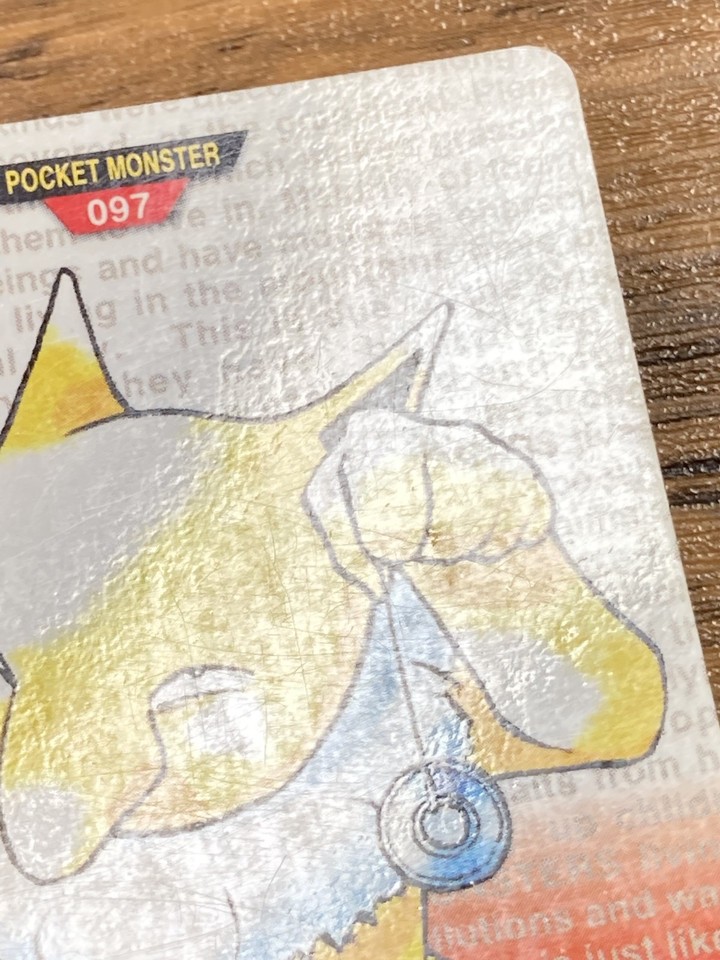 Pokemon Carddass Hypno No.97 Bandai Pocket Monsters Red ver. 1996 | eBay UK