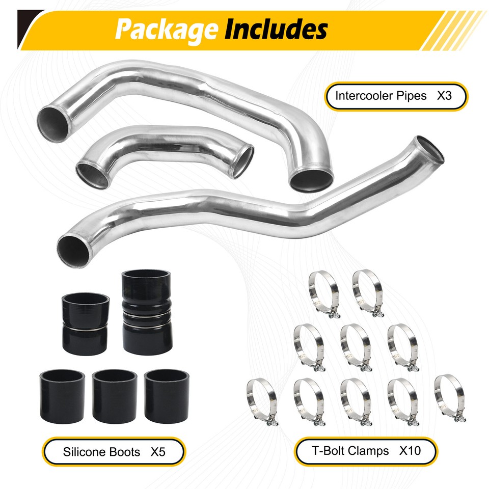Hot & Cold Side Intercooler Pipe Kit for 2008-2010 Ford 6.4L ...