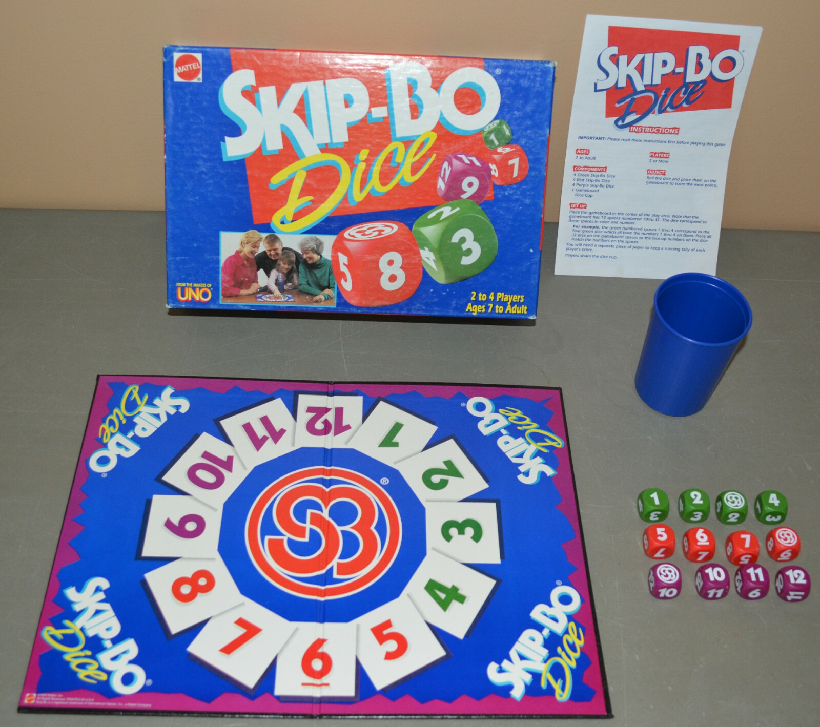 Mattel 3052 Skip Bo Dice Board Game for sale online | eBay