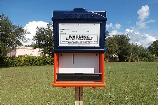 EZ Permit Box 100% Recyclable All Weather Permit Posting Box Made in ...