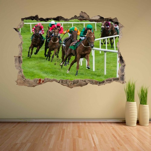 Horse Racing Wall Art Sticker Mural Decal Home Office Pub Hallway Decor ...