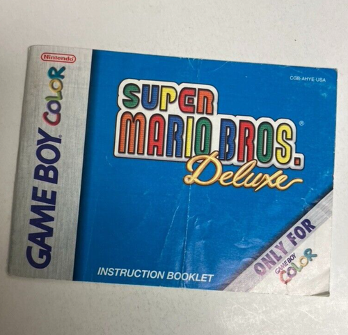 Super Mario Bros Deluxe - Game Boy Color GBC - Manual Only | eBay