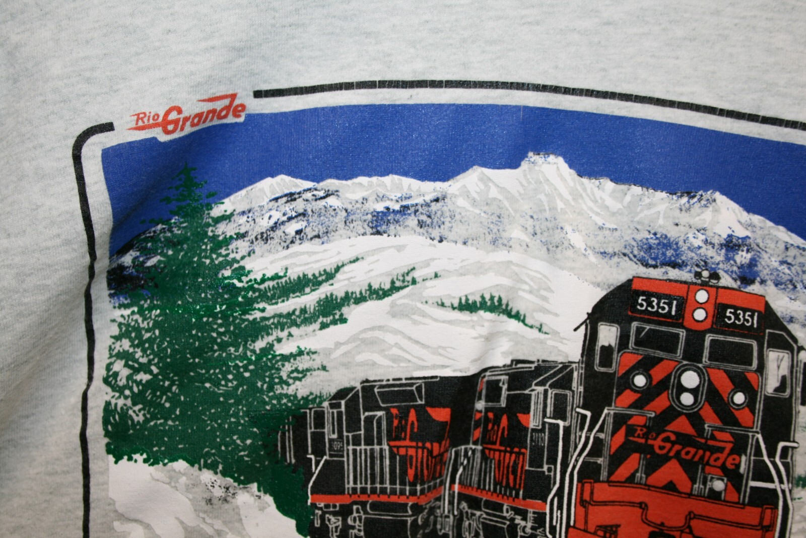 VTG 90's Rio Grande Fallen Flags Railroad Train Engin… - Gem