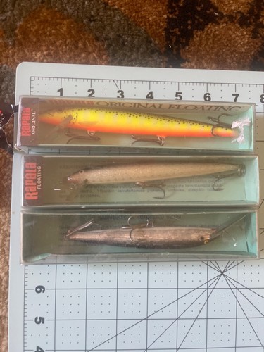 3x RAPALA ORIGINAL FLOATING F 18 Magnum LOT IRELAND FINDLAND VINTAGE ...